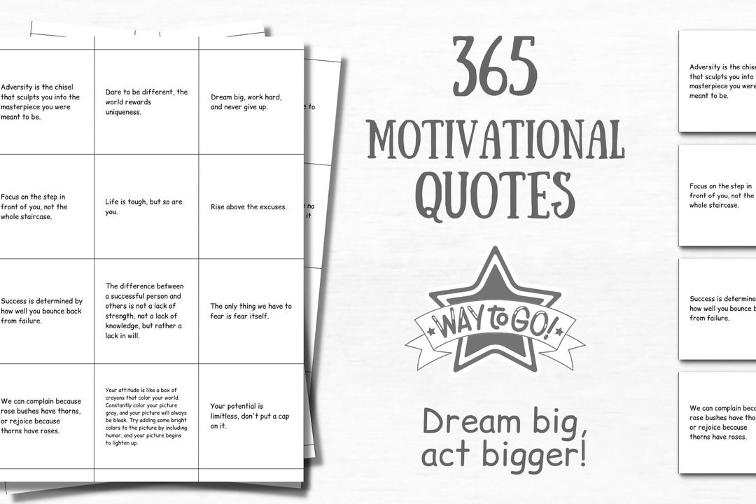 365 Printable Motivational Quotes Daily Inspirational Quotes DIY ...