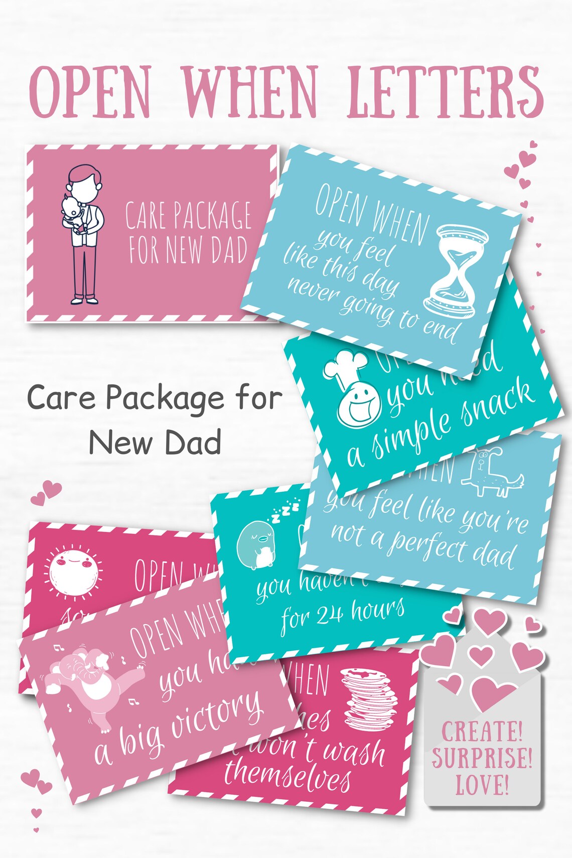 New Dad Gift Open When Letters First Time Dad Gift New Dad - Etsy