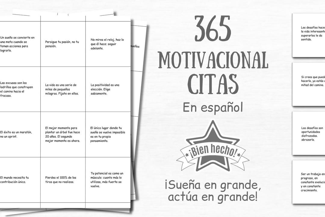 365 Printable Motivational Quotes in Spanish Daily Inspirational Quotes ...