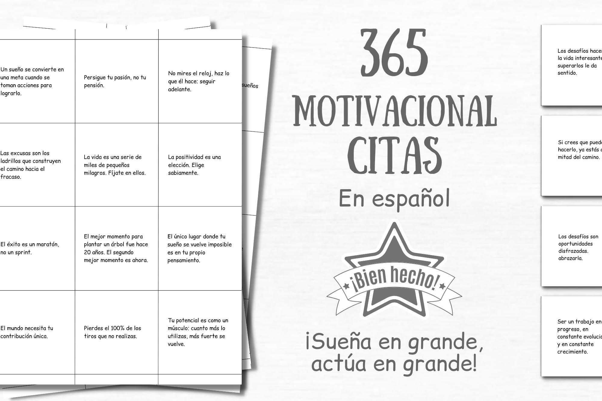 365 Printable Motivational Quotes in Spanish Daily Inspirational Quotes ...