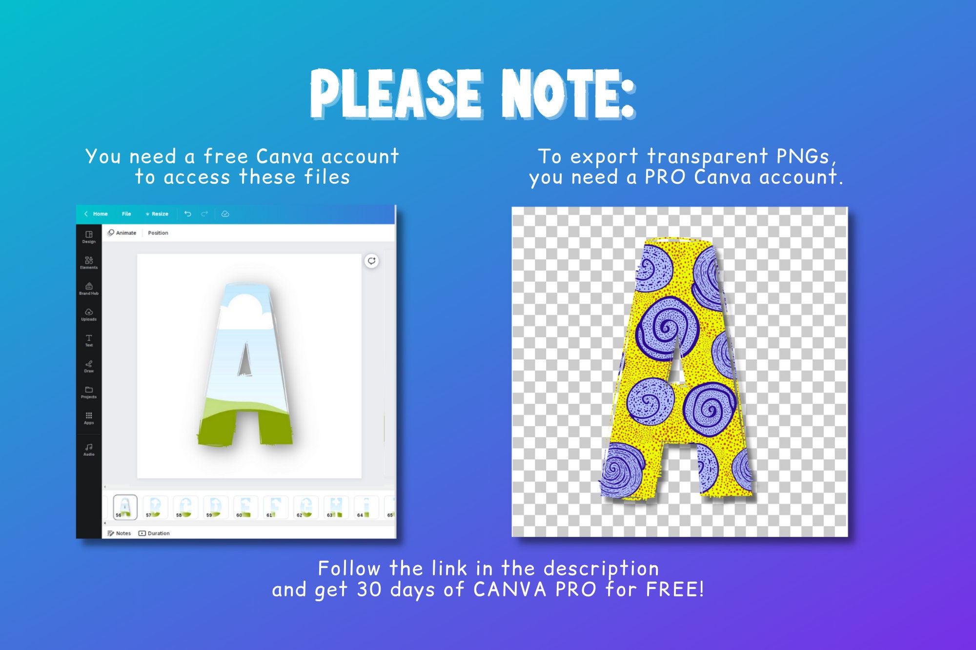 Doodle Letters Canva Frames Handwritten Doodle Font Editable Canva ...