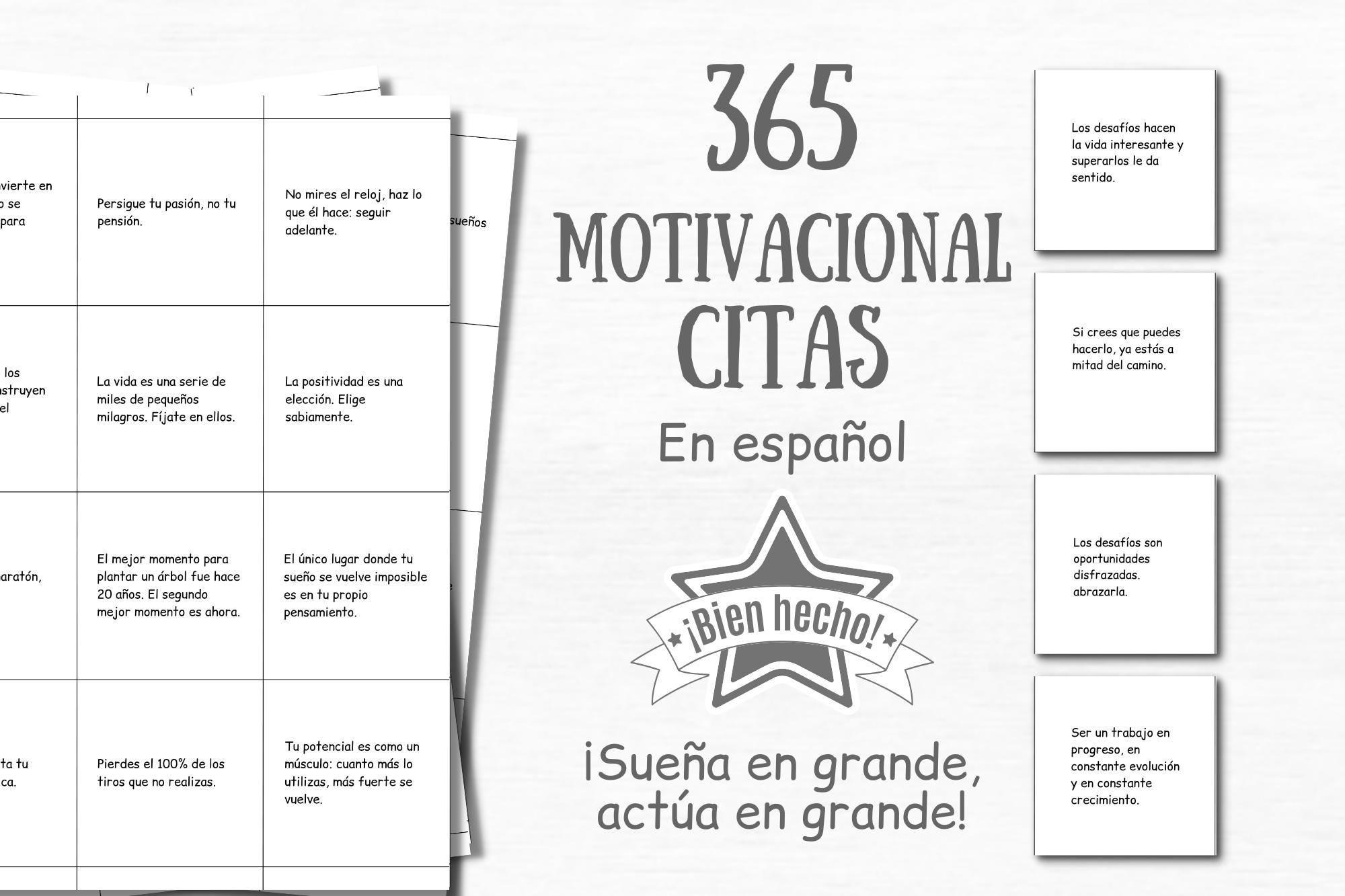 365 Printable Motivational Quotes in Spanish Daily Inspirational Quotes ...