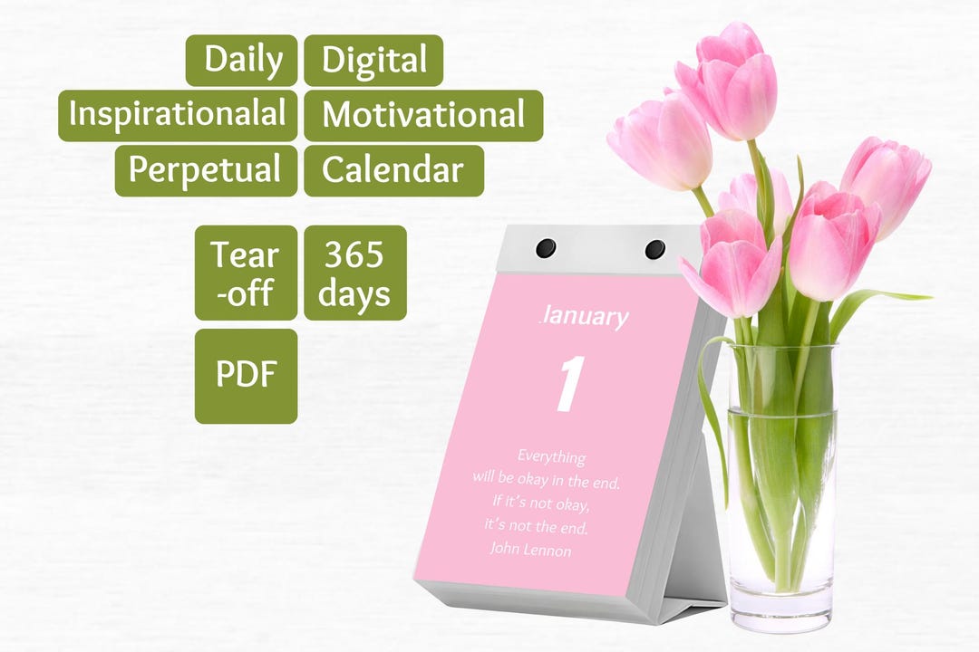 Daily Inspirational Quotes Calendar 2026 2027 | Tear-off 365 ...