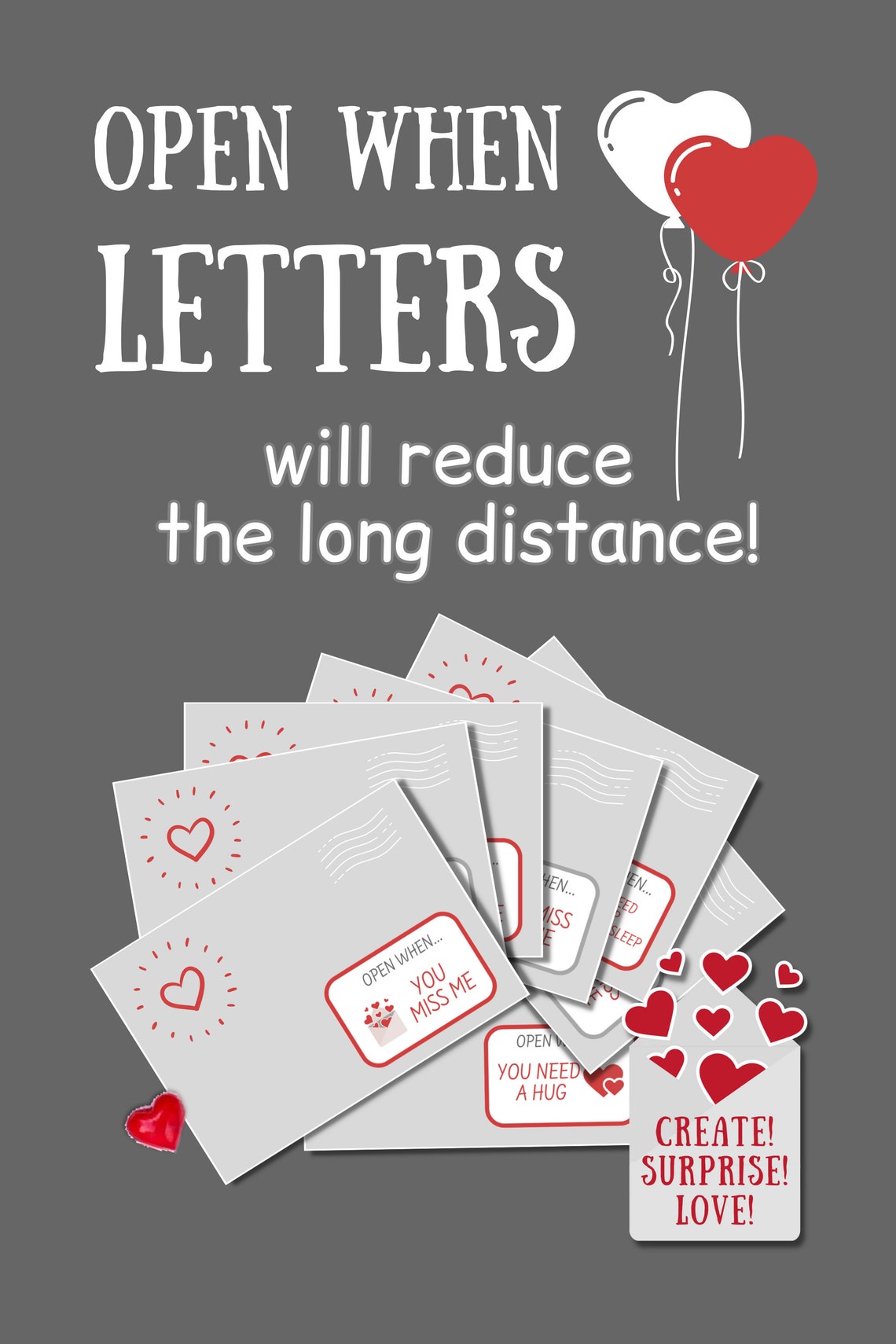 Open When Letters Printable Labels Long Distance Relationship Gift for ...