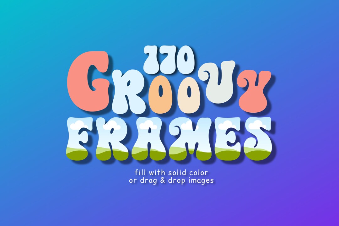 Retro Groovy Font Doodle Letters Canva Frames Handwritten Doodle Font ...