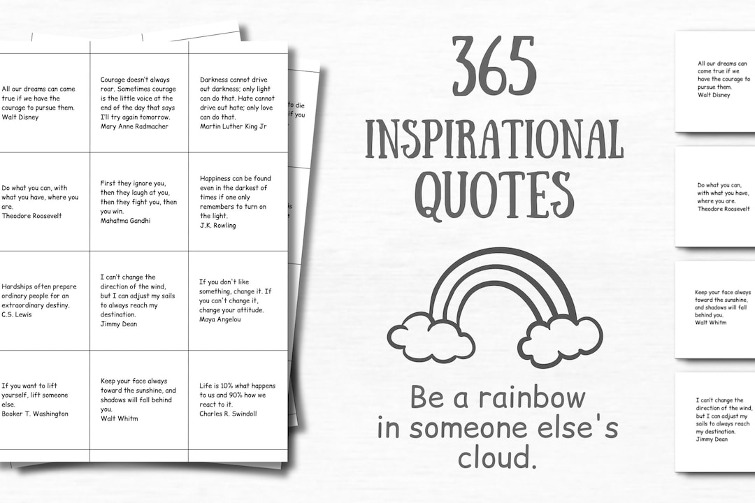 365 Printable Inspirational Quotes Daily Motivational Quotes and ...