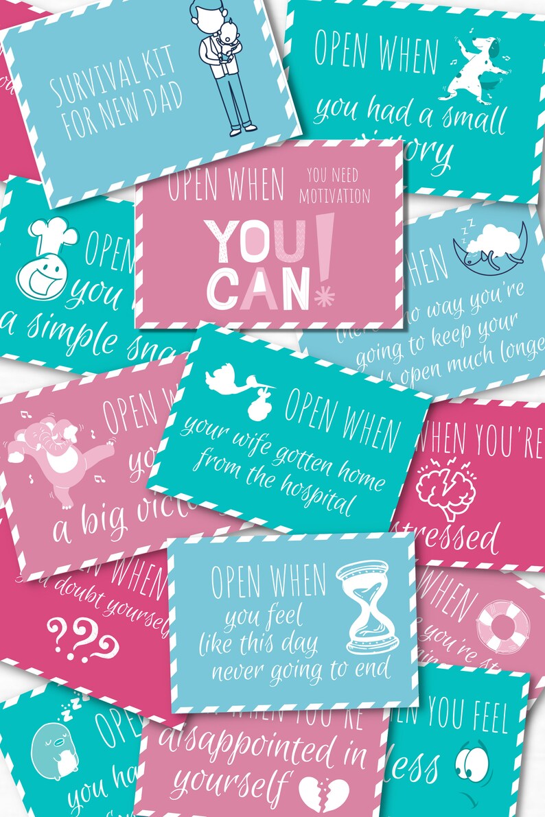 New Dad Gift Open When Letters First Time Dad Gift New Dad Survival Kit ...