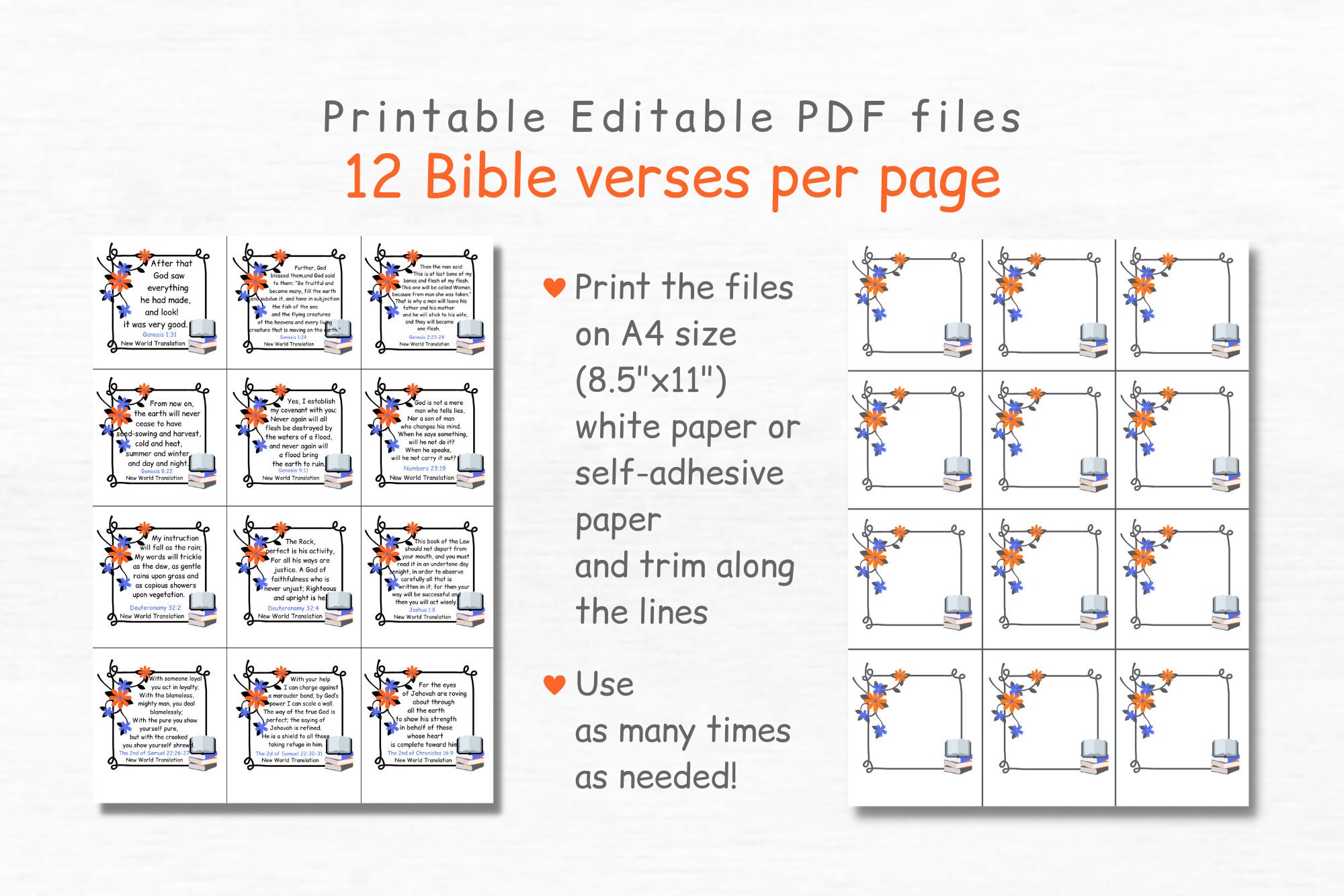 365 Bible Verse Cards Scripture Gifts Bible Journaling Daily Verse ...