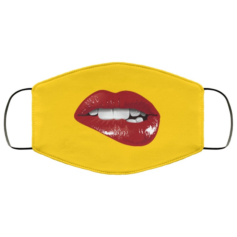 Lip Mask double Layer Funny Lips Face Mask Cover Washable | Etsy