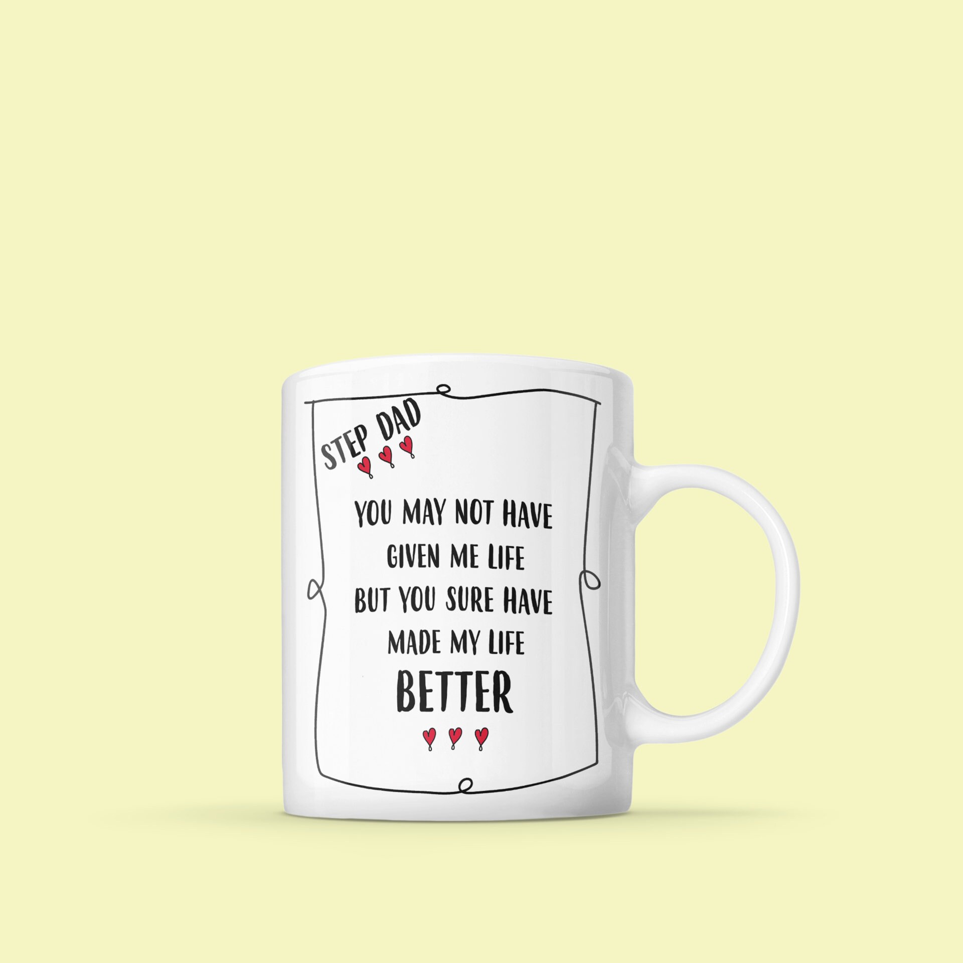 Step Dad Mug Fathers Day Gift Happy Father's Day Funny | Etsy