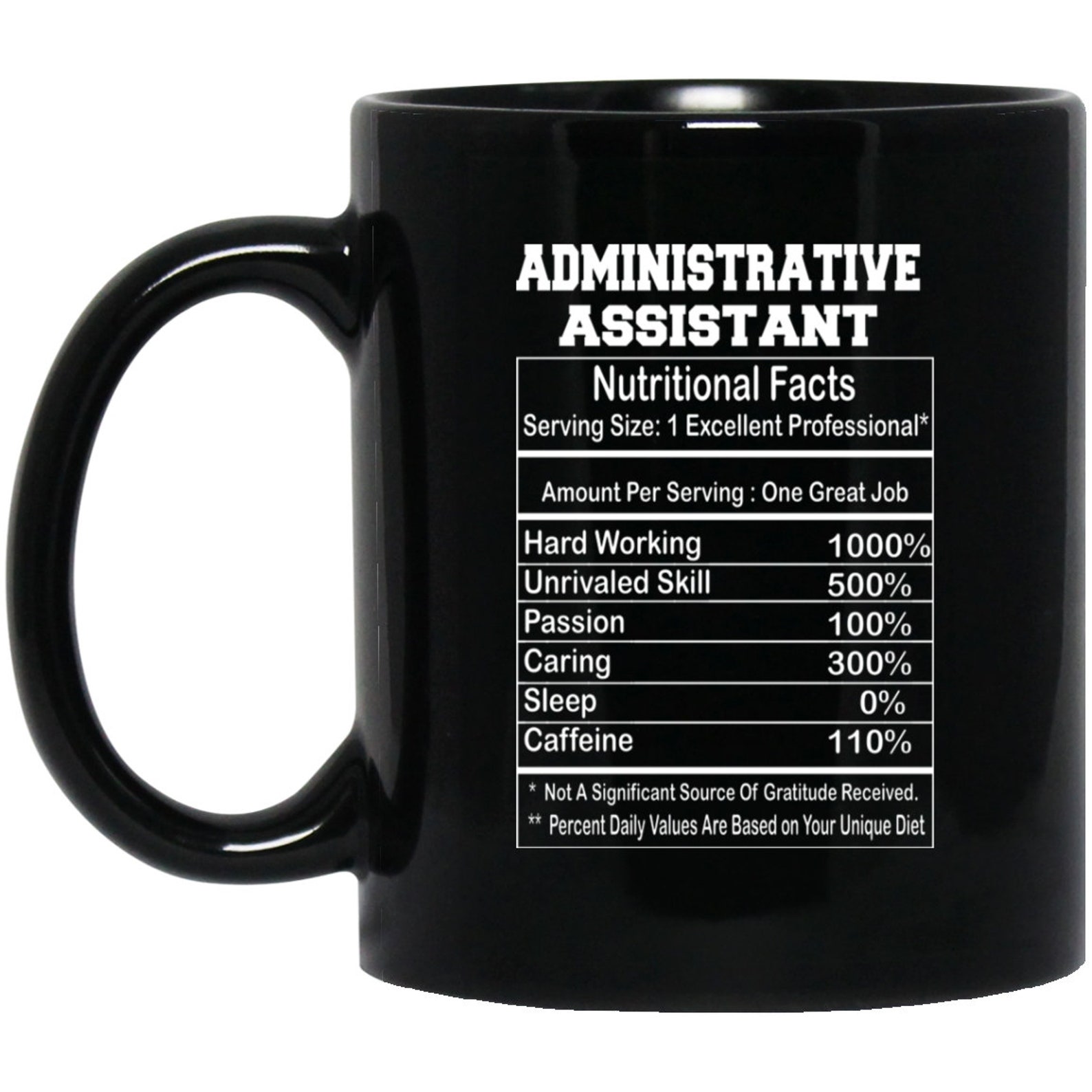 Administrative Assistant 11 oz. Black Mug | Etsy