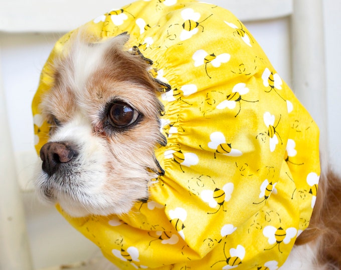 Yellow Bees Dog Snood, Cotton Pet Snood, Cavalier King Charles Snood ...