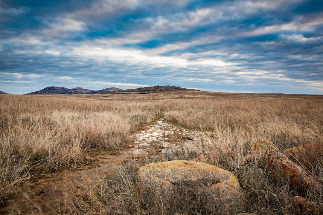 Landscape Photography Print, A Fine Art Photo Wichita Mountains Prairie ...