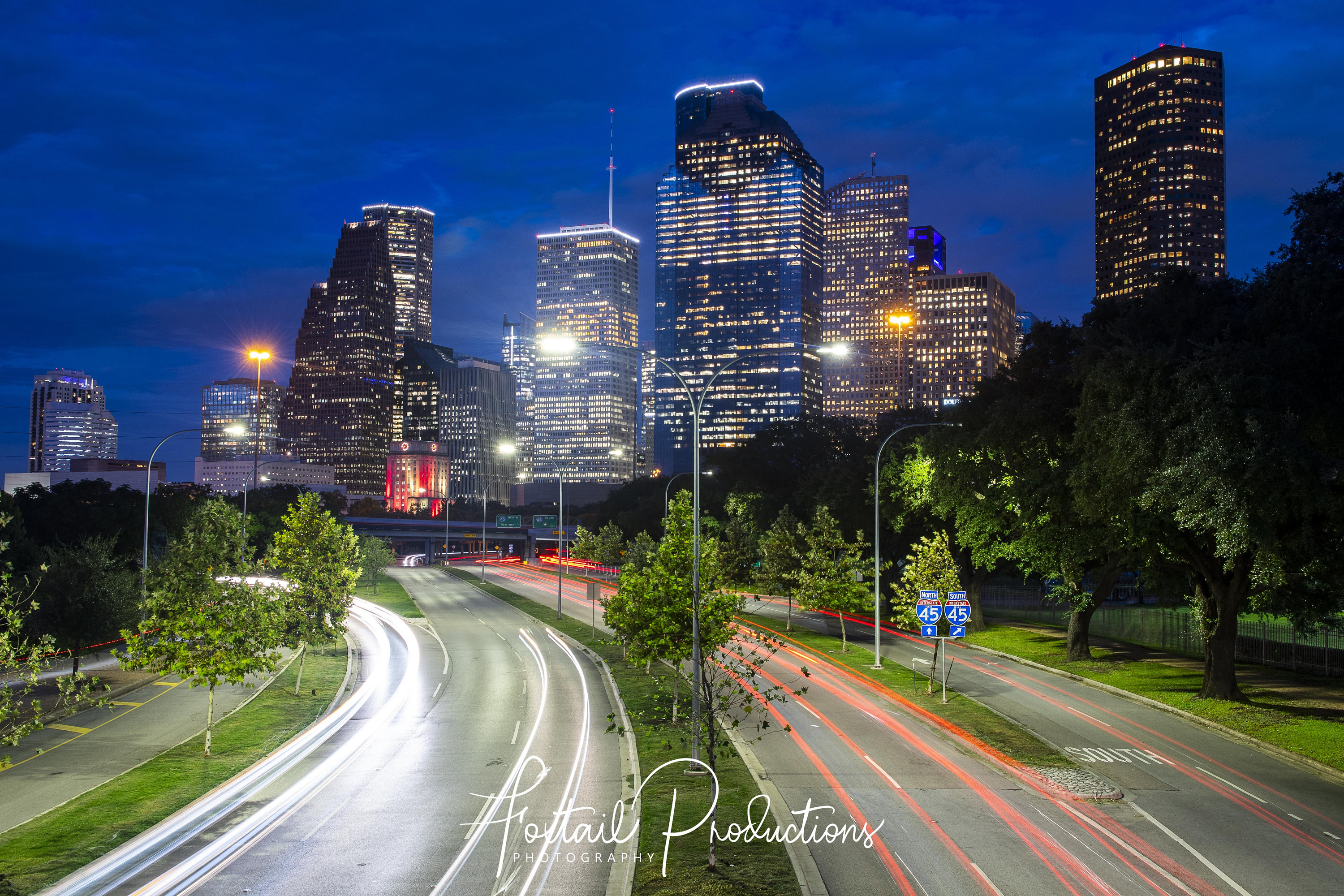 Street Photography Print - "houston Highway" Texas Wall Art Landscape ...