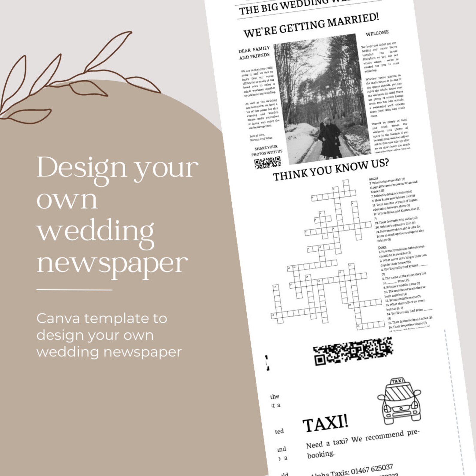 Design Your Own Wedding Newapaper - Make a Personalised Wedding ...