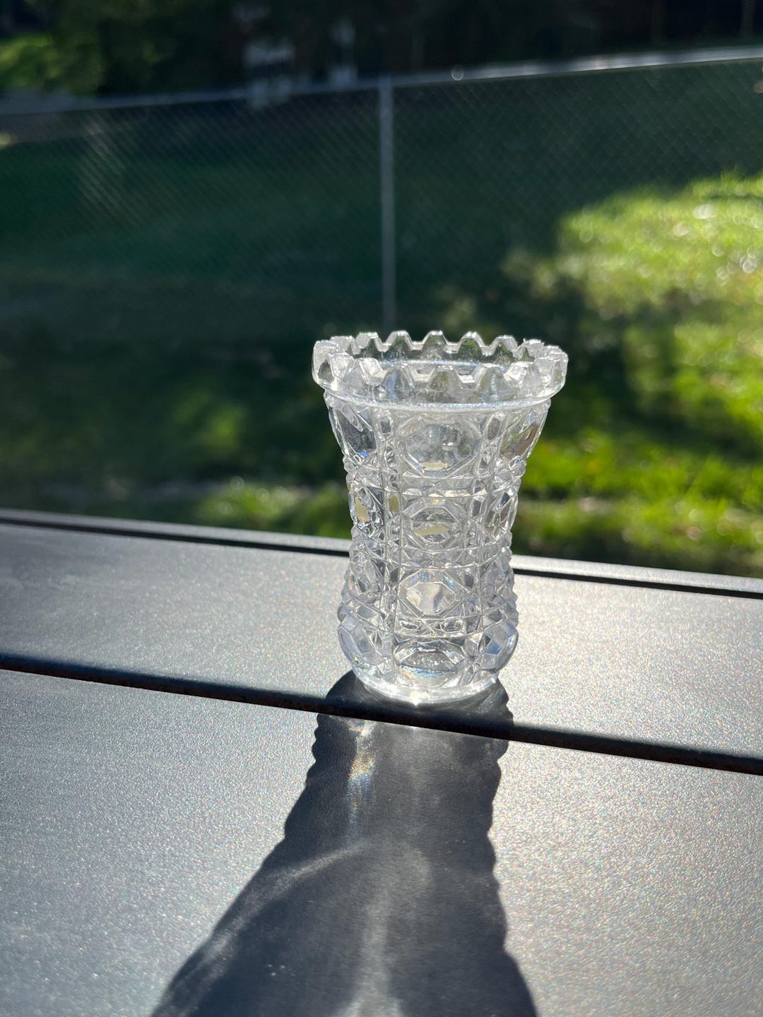 Vintage Cut Glass Toothpick Holder - Etsy