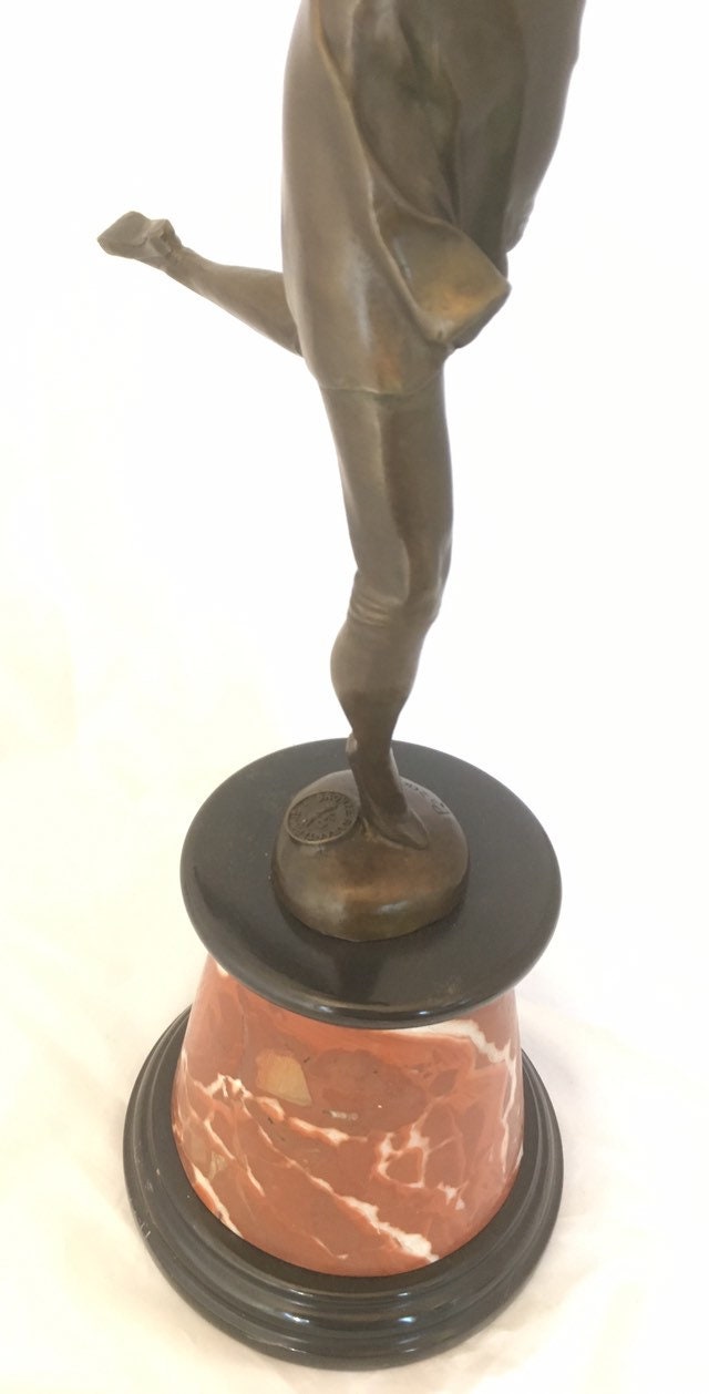 Incredibly elegant hot cast bronze figurine of an Art Deco | Etsy