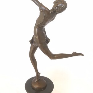 Incredibly elegant hot cast bronze figurine of an Art Deco | Etsy