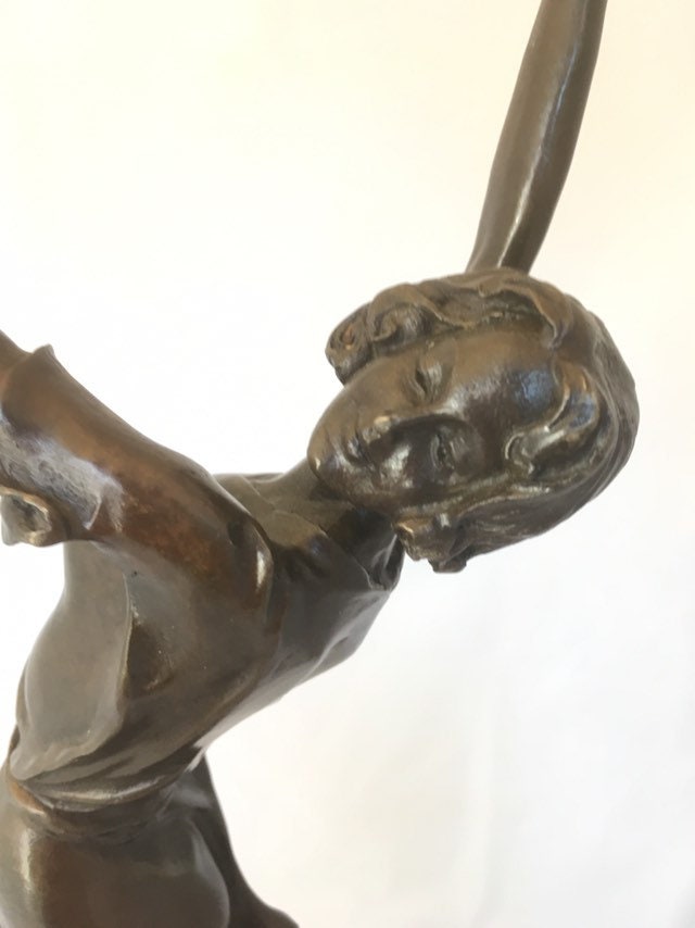 Incredibly elegant hot cast bronze figurine of an Art Deco | Etsy