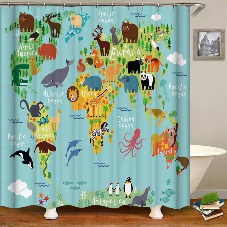 Childrens shower curtain store