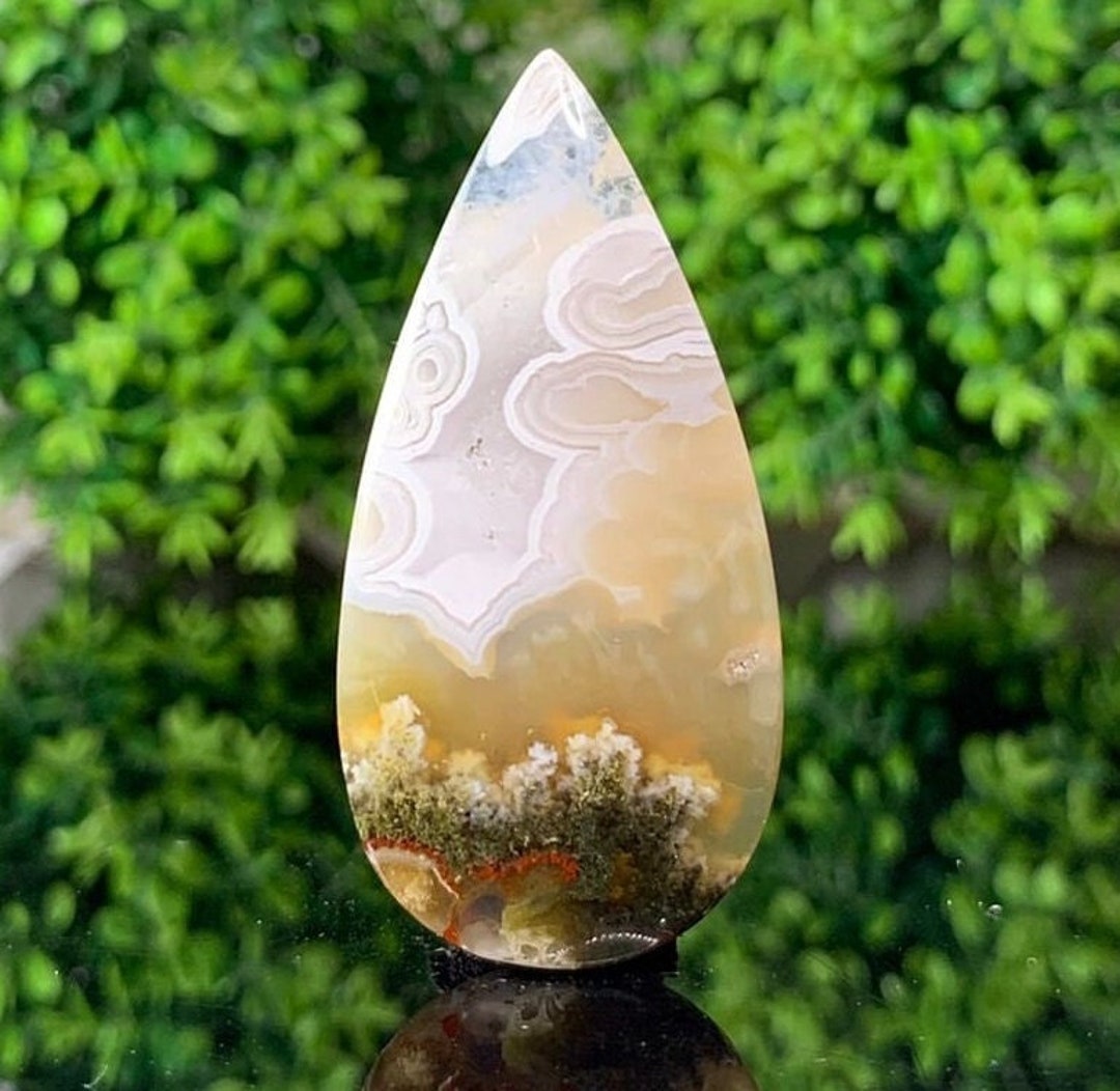 PLUME AGATE ORBS Beautiful Image for Jewelry - Etsy