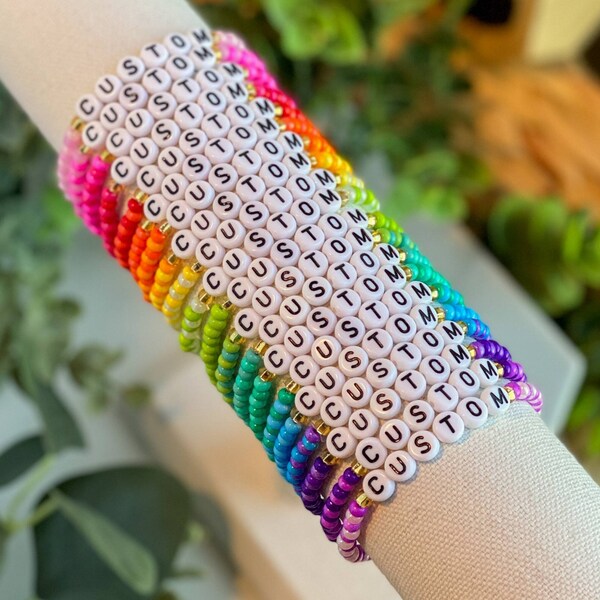 Word Bracelet - Etsy