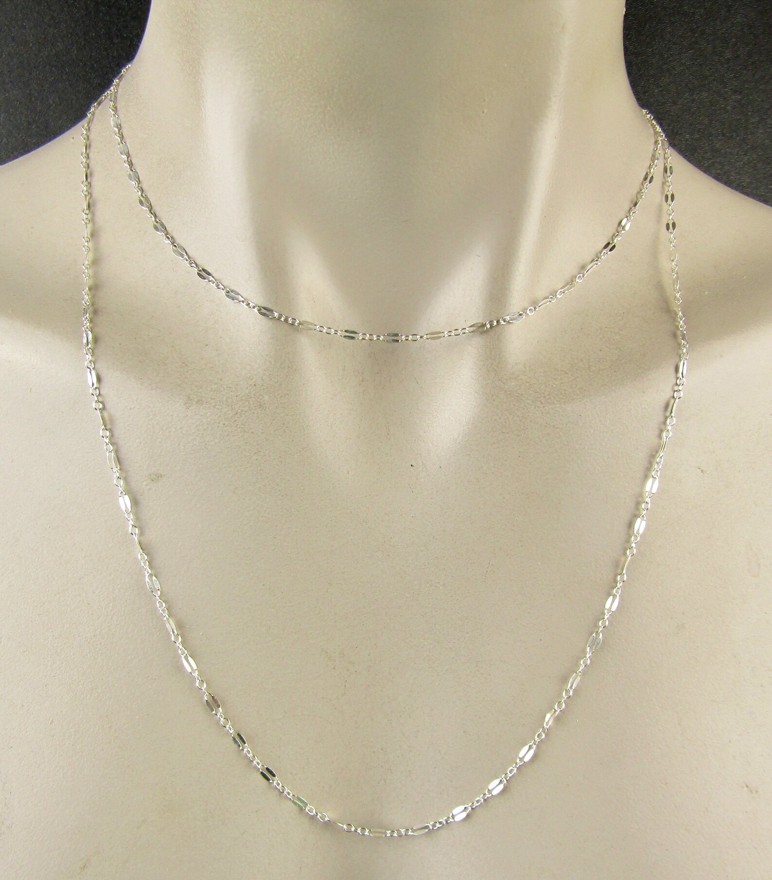 Sterling Silver Chain Necklace Your Choice of Length Silver - Etsy