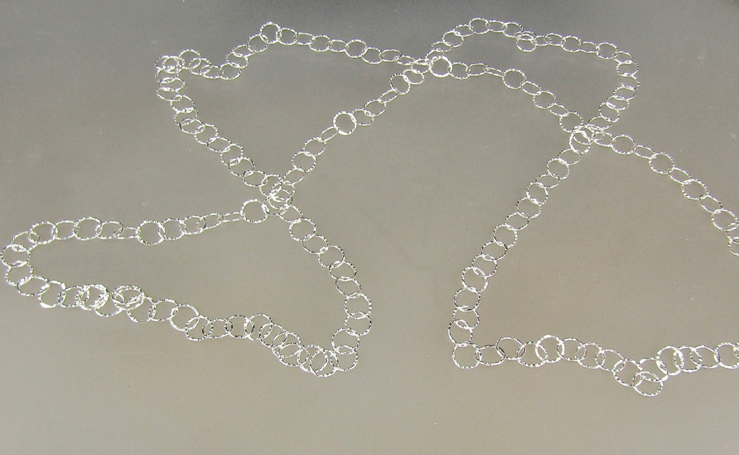Sterling Silver Circle Chain Necklace Silver Chain Necklace - Etsy
