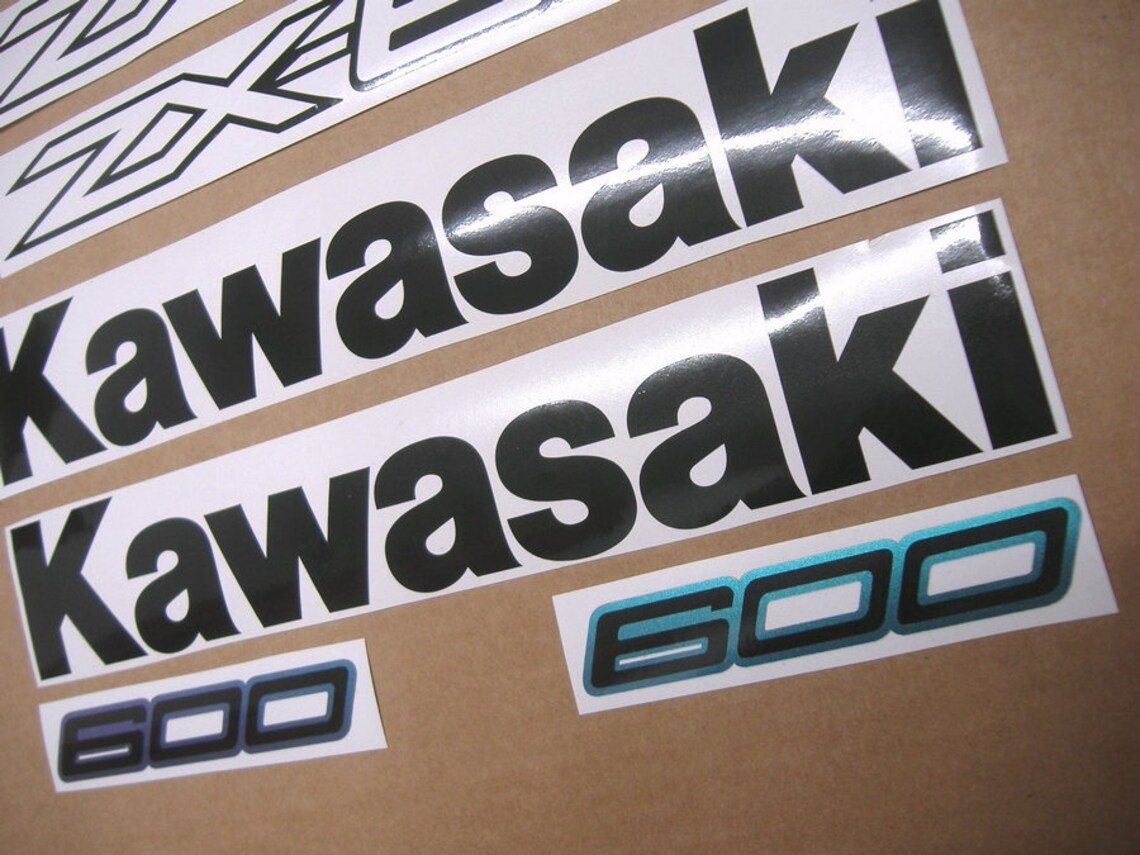 ZX6R 600 2010-2014 Black Chameleon Ninja Full Custom Decals Stickers ...