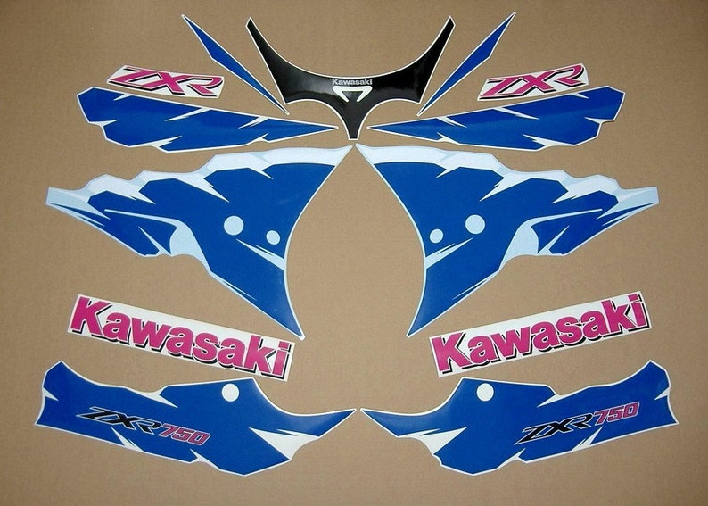 ZXR 750 ZX-7 Ninja 1994 Complete Stickers Decals Kit Set Restoration ...