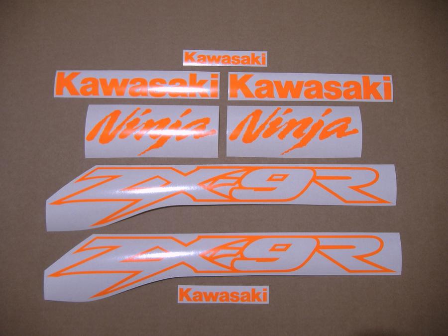 ZX9R Ninja Custom Fluorescent Neon Yellow High Visibility Full Stickers ...