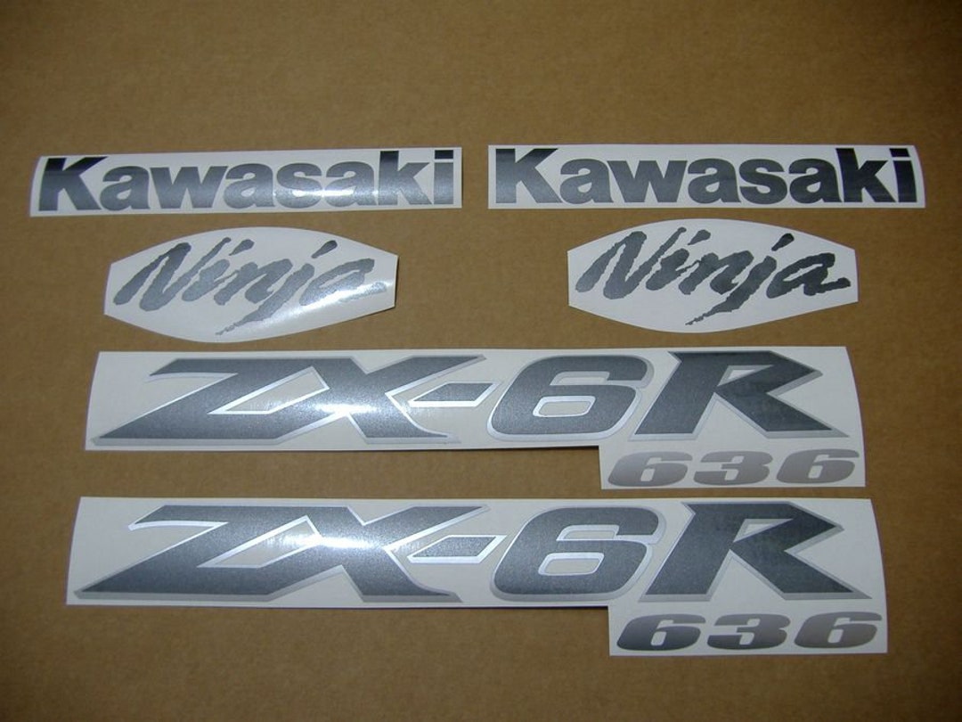 ZX6R 2004 Ninja Complete Replica Stickers Set Restoration Graphics ...