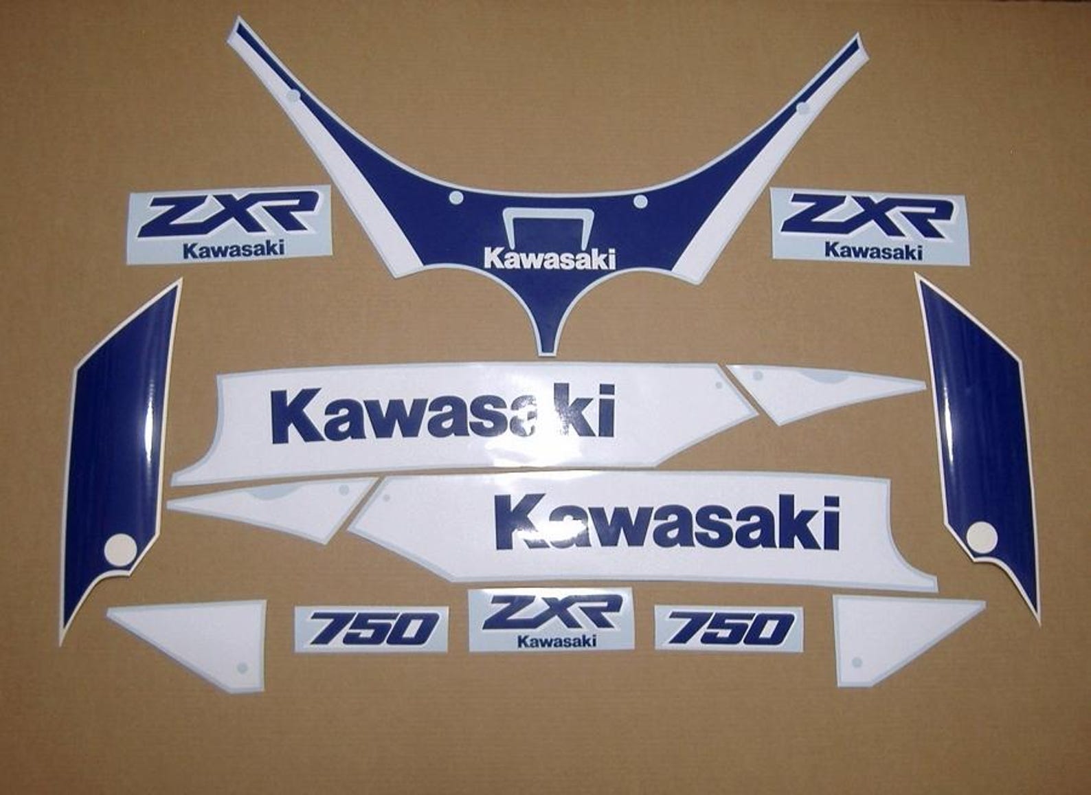 ZXR 750 / ZX-7 H2 1990 Complete Reproduction Decals Set Kit Full ...