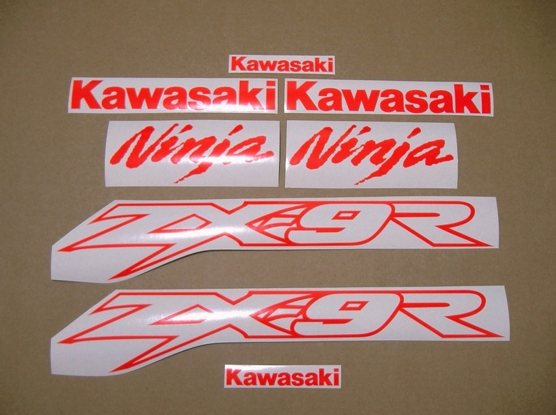 ZX9R Ninja Custom Fluorescent Neon Yellow High Visibility Full Stickers ...