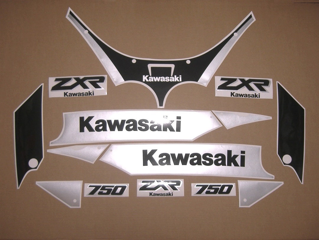 ZXR 750 H2 1990 Complete Logo Decals Set Kit Restoration Graphics ...