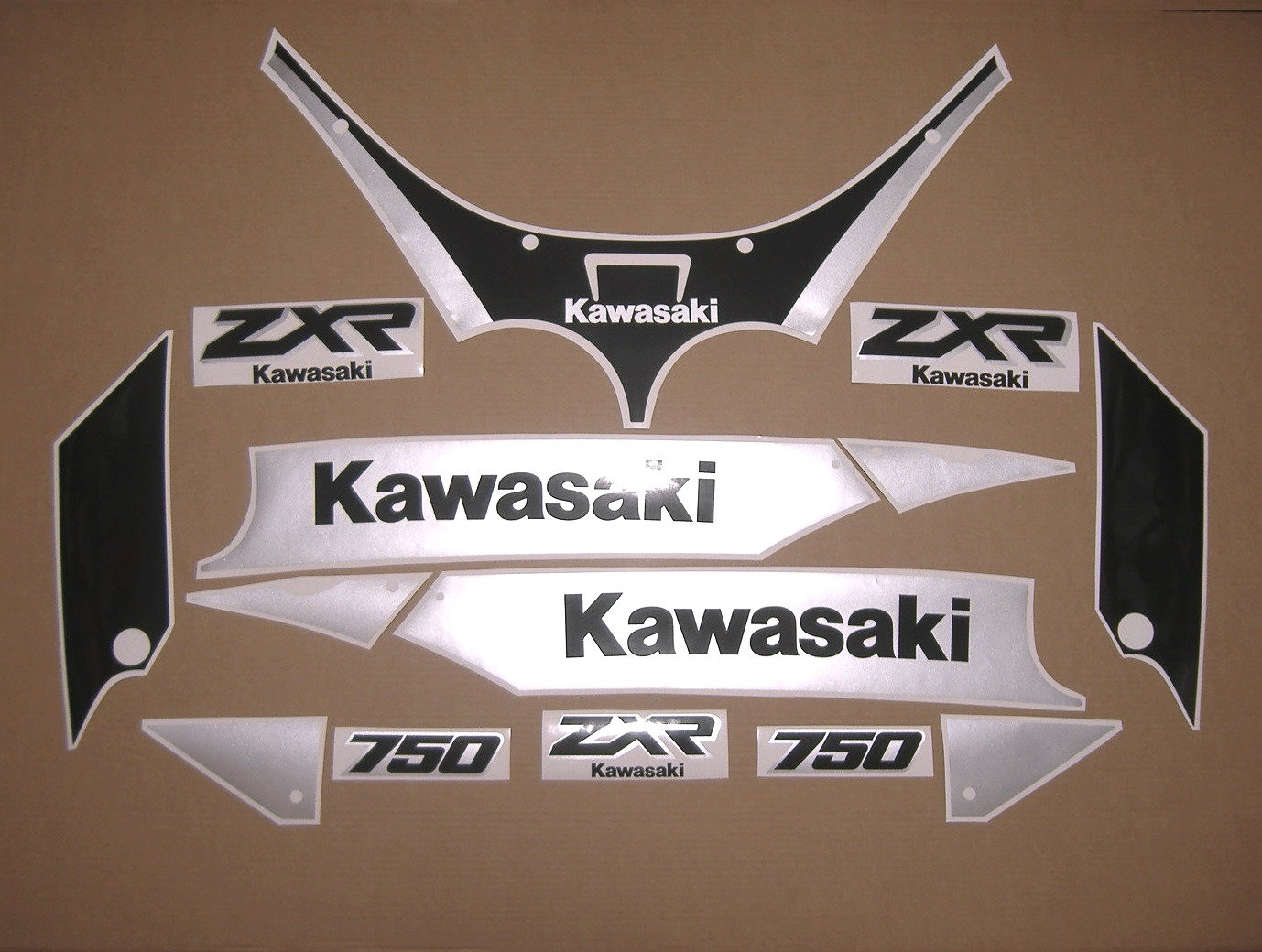 ZXR 750 H2 1990 complete logo decals set kit restoration graphics ...