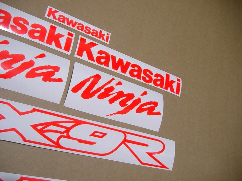 ZX9R Ninja Custom Fluorescent Neon Yellow High Visibility Full Stickers ...