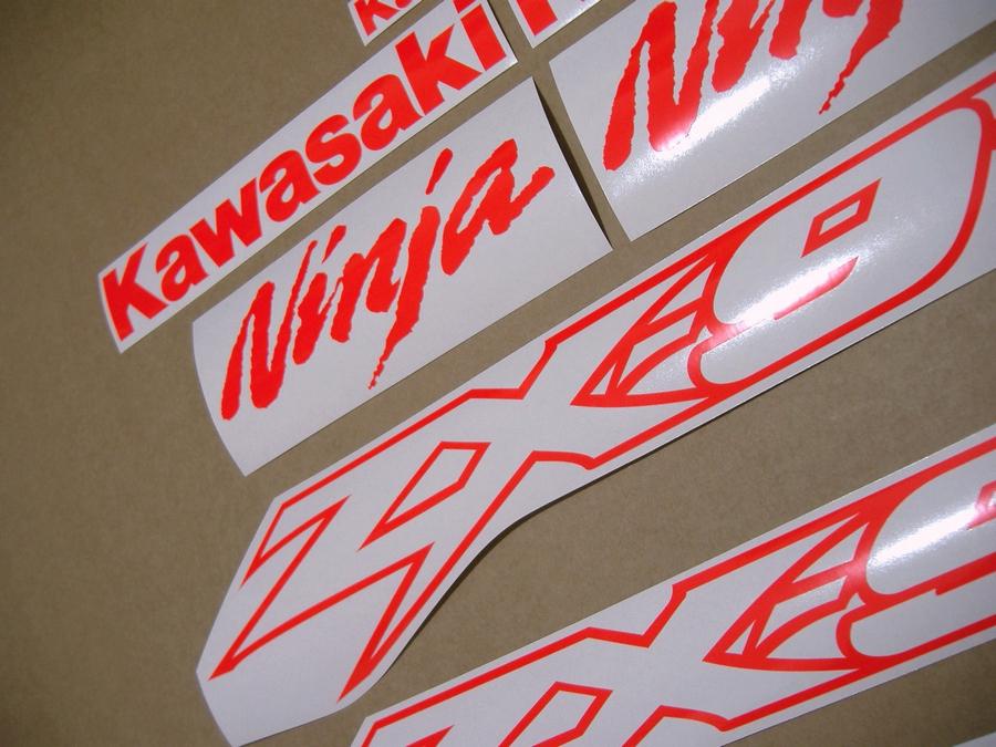 ZX9R Ninja Custom Fluorescent Neon Yellow High Visibility Full Stickers ...