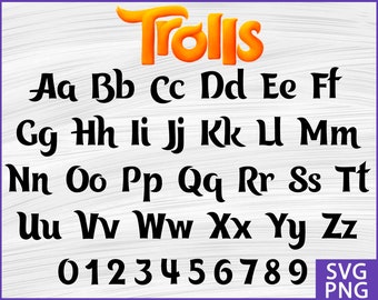 Trolls font | Etsy