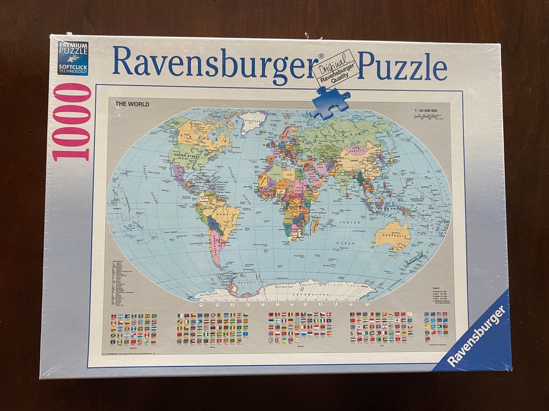 Balancoire Bebe Ravensburger World Map Puzzle - 1000 Piece Political ...