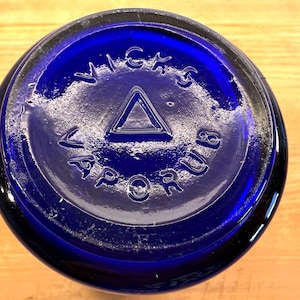 Vintage Cobalt Blue VICKS VAPORUB Ointment Jar - Etsy