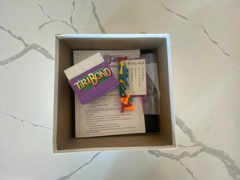 Tribond Board Game 1995 ... What Do These 3 Have in Common - Etsy