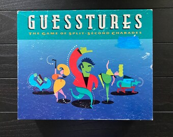Guesstures, the Game of Split-second Charades by Milton Bradley 1990 ...