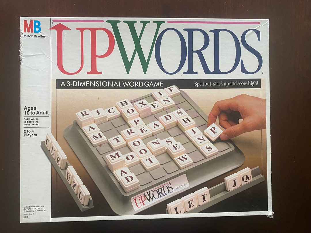 Upwords the 3-dimensional Word Game by Milton Bradley 1988 COMPLETE - Etsy