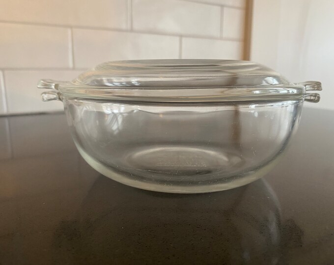Vintage Pyrex Clear #019 20oz Individual Round Casserole Dish W/lid - Etsy