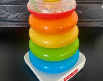 Fisher Price Rock-a-stack® Rocking Ring Stacker Toddler Toy - Etsy