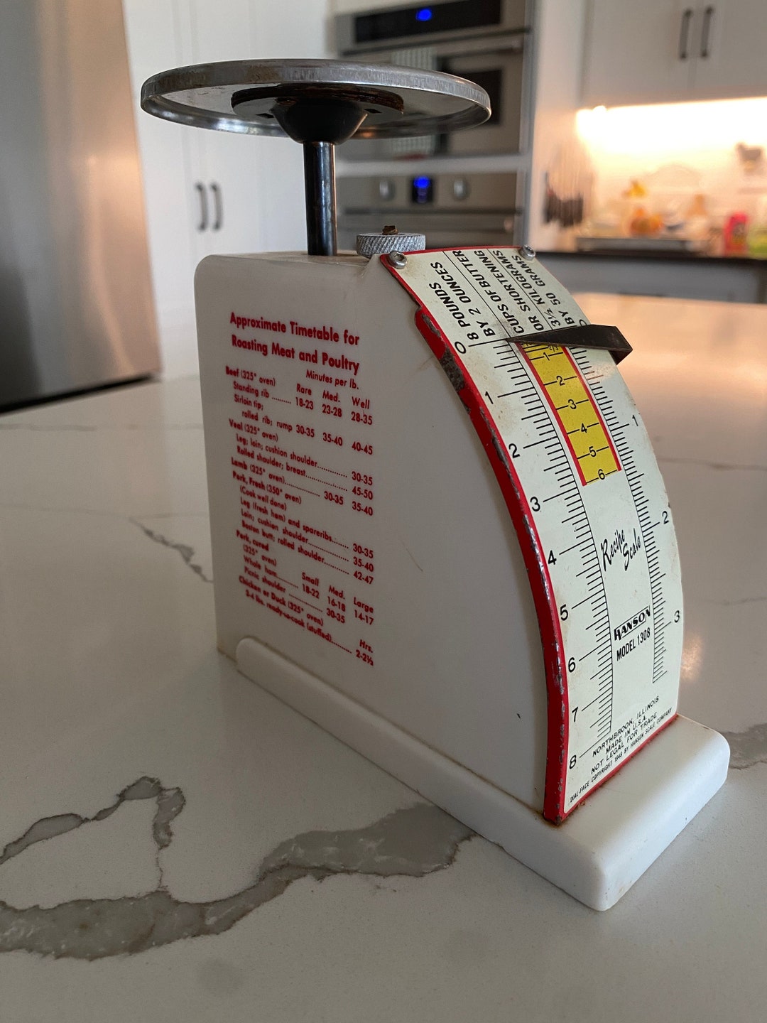 Vintage Hanson Model 1308 Recipe Scale, Retro 8 Lb. Kitchen Scale ...