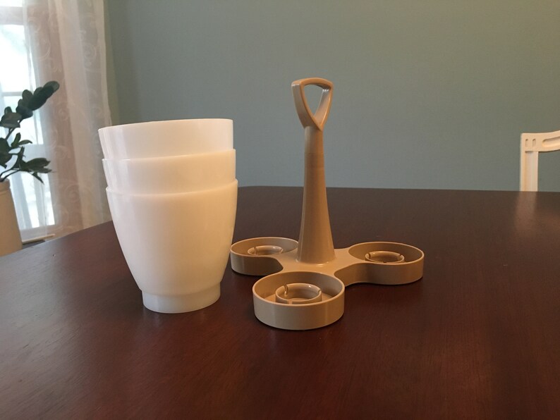 Tupperware 3 Condiment Server Caddy & Bowls 757 - Etsy