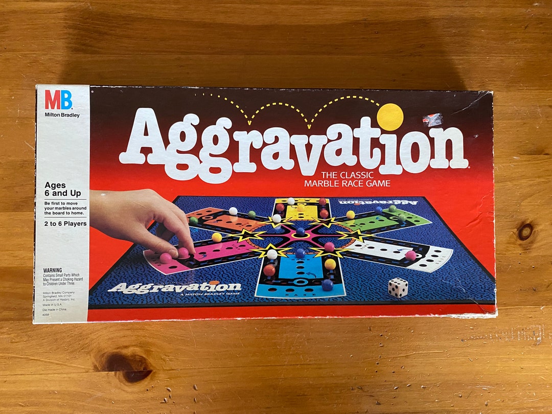 AGGRAVATION the Classic Marble Game by Milton Bradley 1989 COMPLETE - Etsy