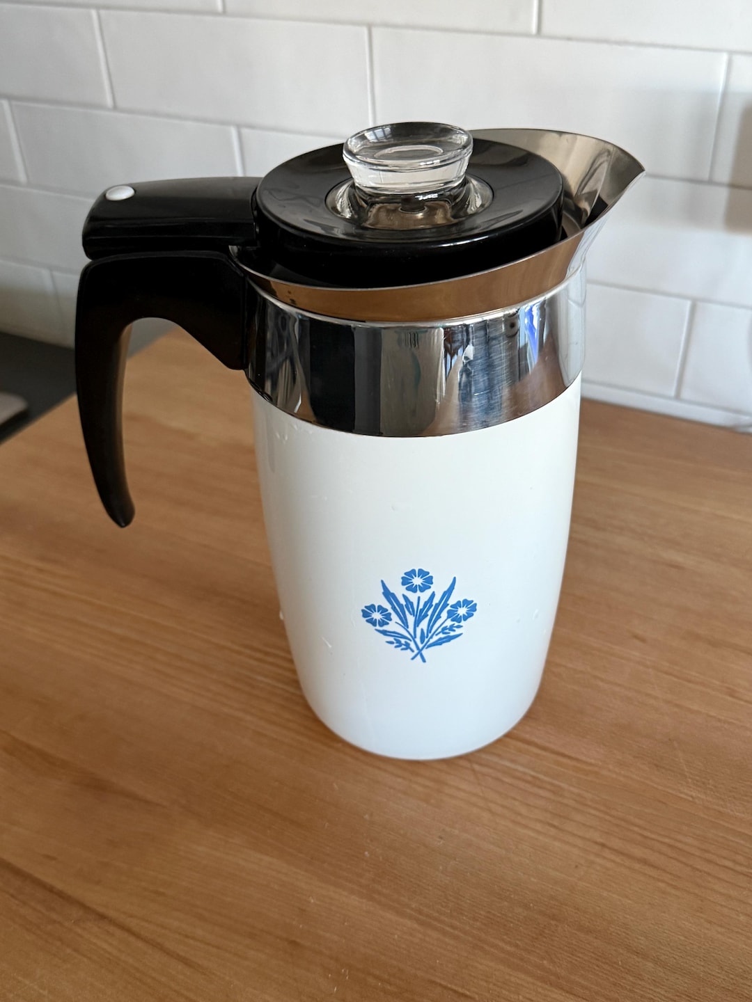 Corning Ware Blue Cornflower 6-cup Percolator, Corning Ware Beverage ...